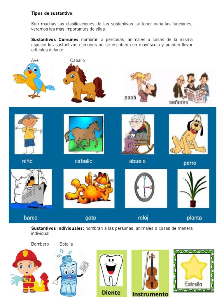Tipos de sustantivo | PDF