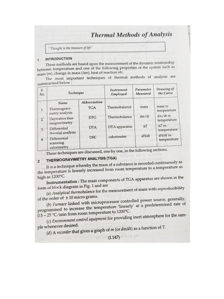 Thermal Analysis | PDF