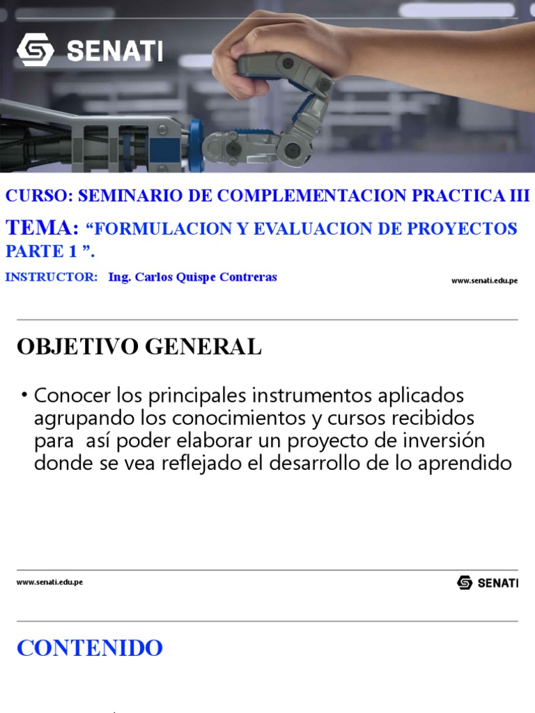 Sesion 1 - Sem. Compl. Prac. III Proyectos de Inversion Parte 1 | PDF | Business | Marketing