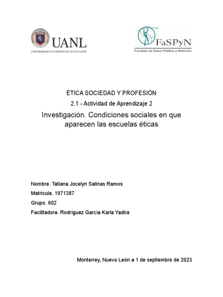 Condiciones Sociales en Que Aparecen Las Escuelas Éticas | PDF | Moralidad | Immanuel Kant