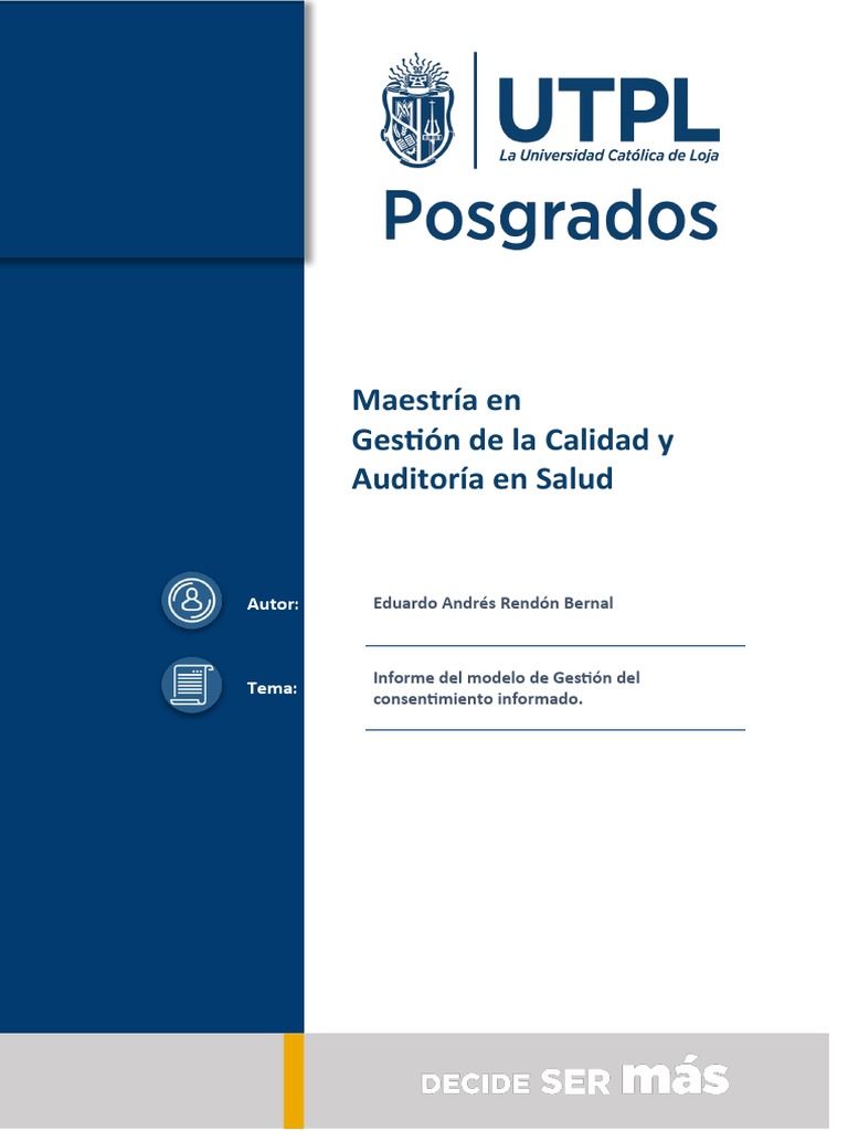 Plantilla Formato Informe de UTPL - MF - 2023 | PDF | Consentimiento ...