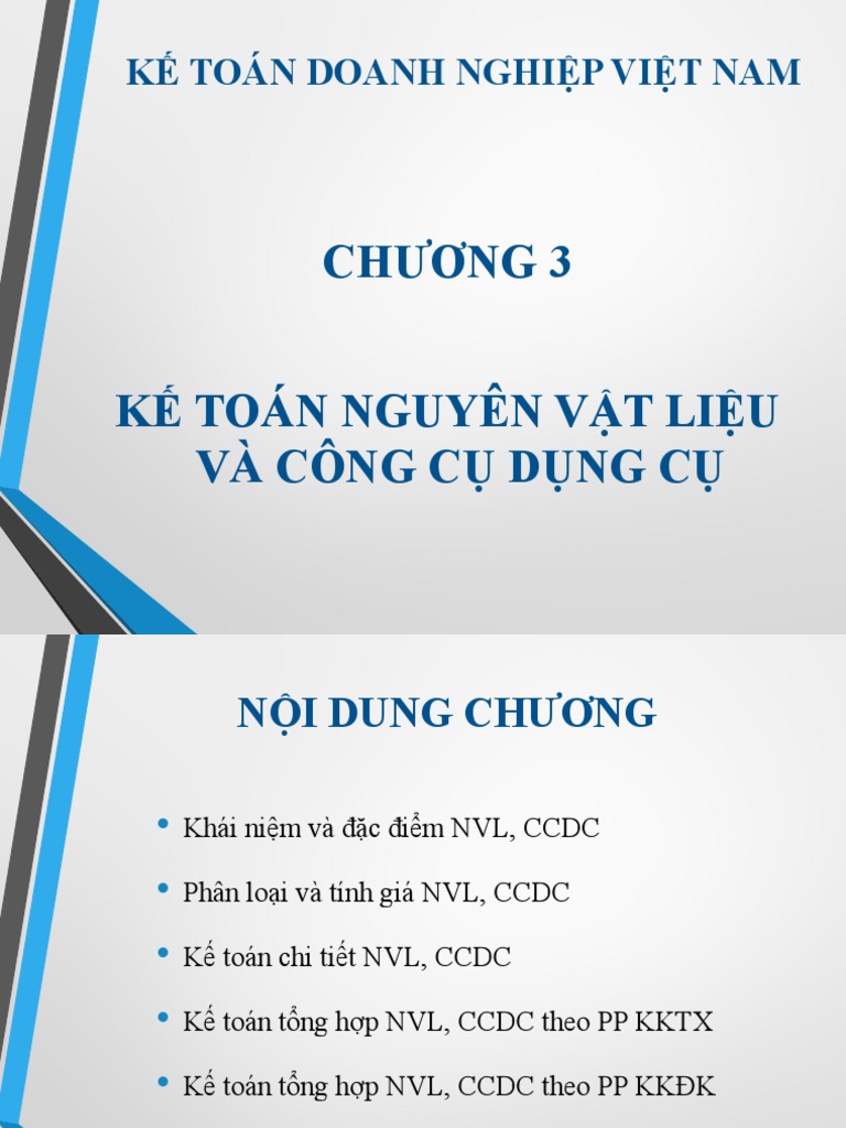 Bg Chương 3 - Kế Toán Nvl | PDF