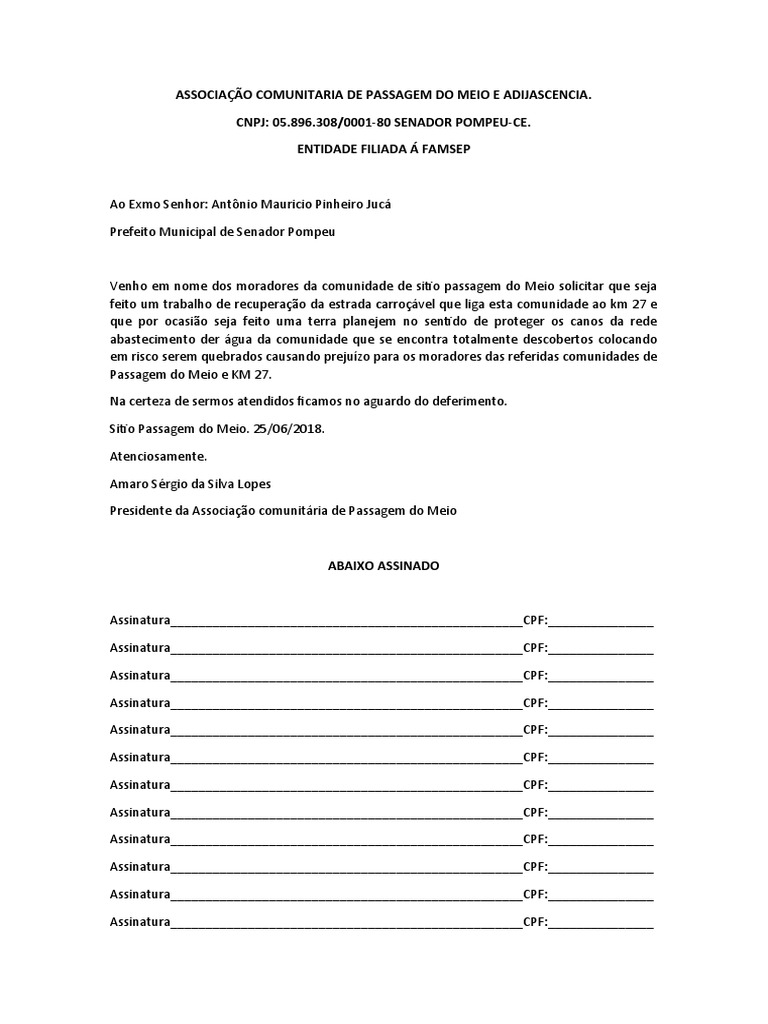 Abaixo Assinado | PDF