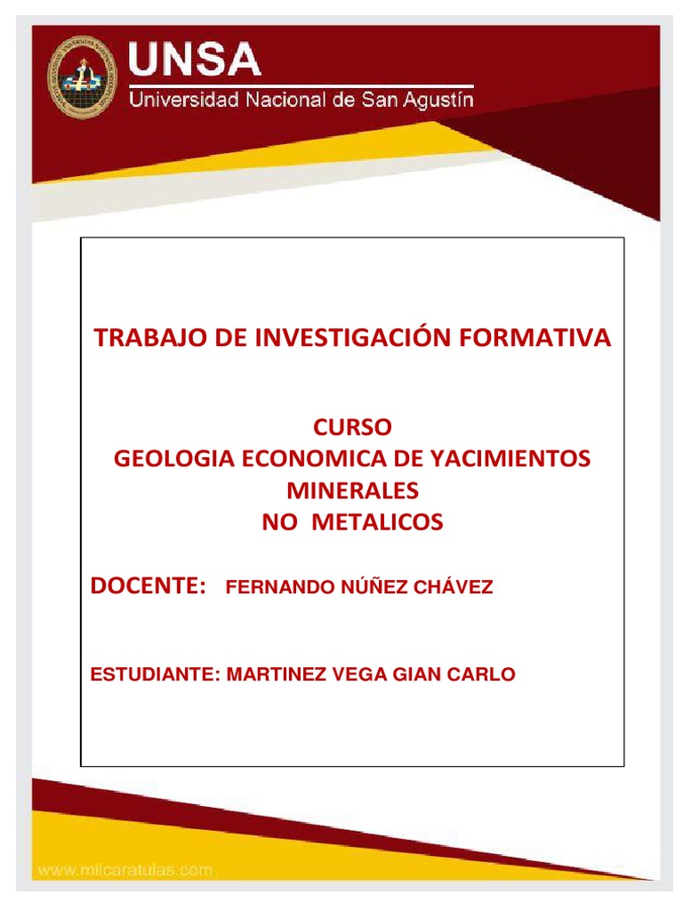 Yacimientos de Yeso en el Perú | PDF | Materiales | Geología