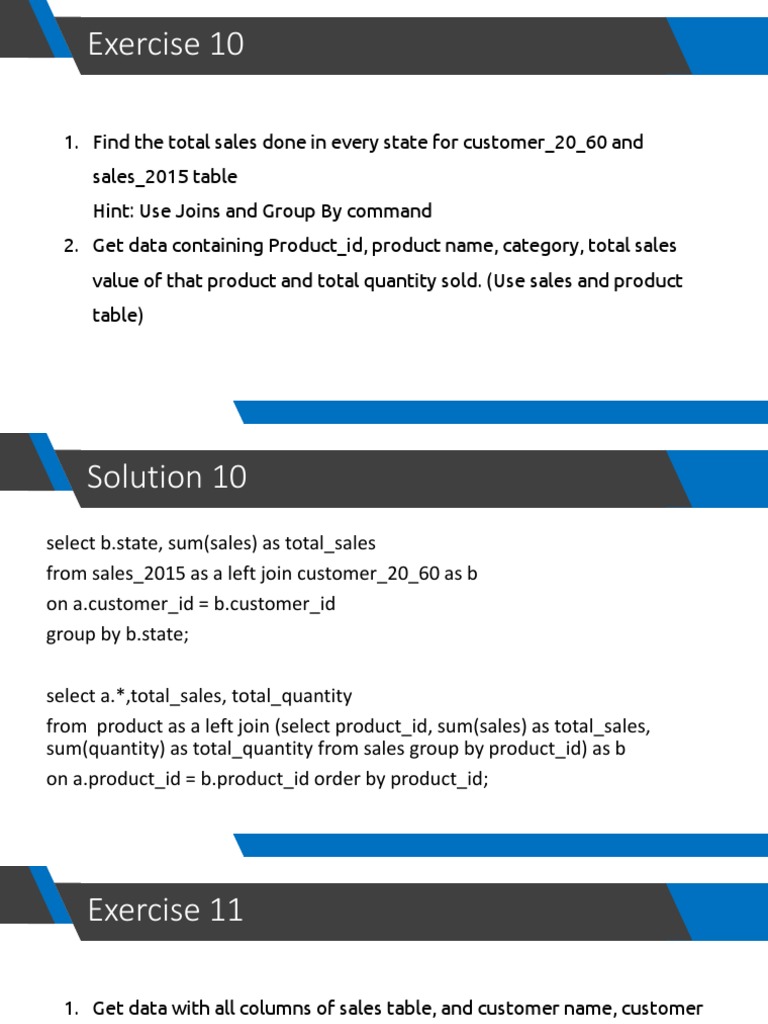 Module 3 - Solution Ex 10 To 12 | PDF