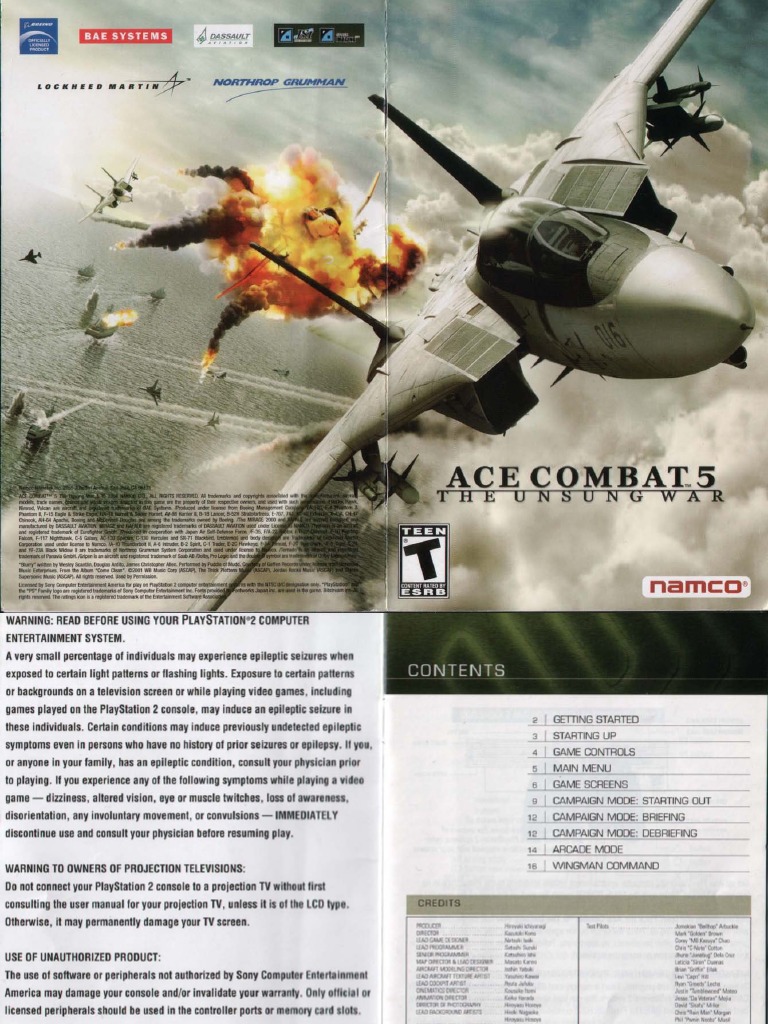 Ace Combat 5 - Manual - PS2 | PDF
