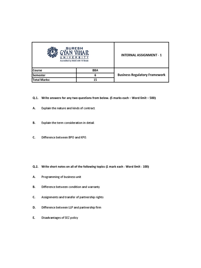 Business Regulatory Framework | PDF