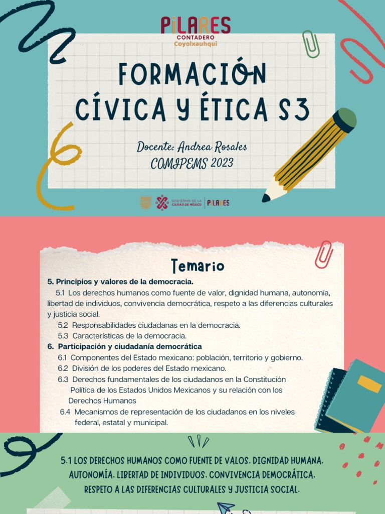 Formación Cívica Y ética S3 Pdf Democracia Ideologías Políticas