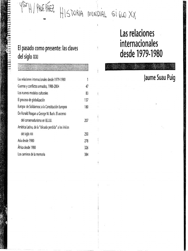 Las Relaciones Internacionales 1979-1980 - Jaume Puig | PDF