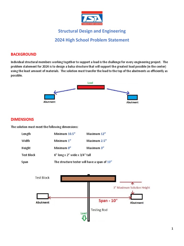 2024 Structural Design and Engineering Problem Statement - Themes and ...