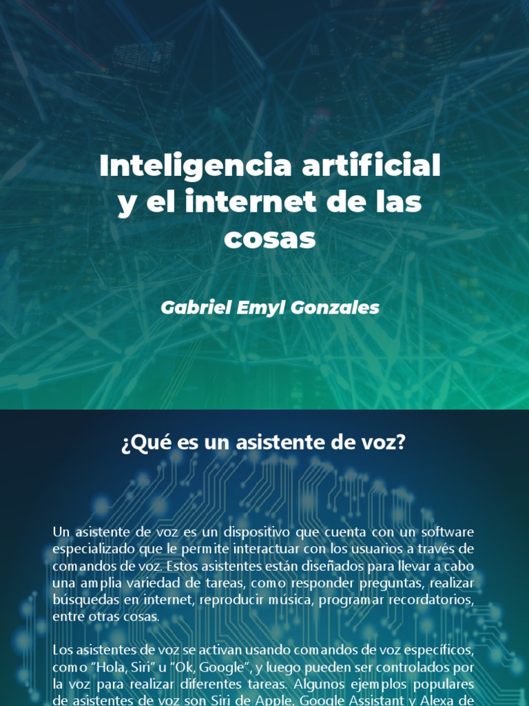 Inteligencia Artificial Gabriel Gonzales | PDF | Inteligencia artificial | Inteligencia (IA) y ...