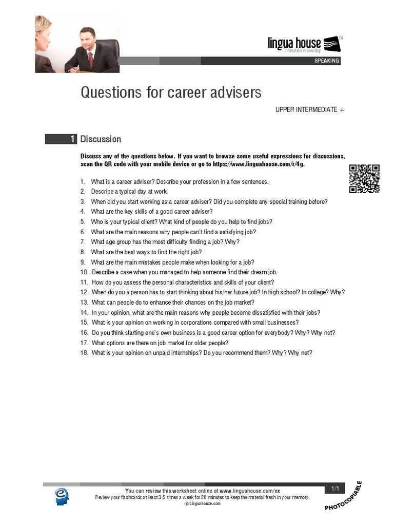 Questions For Career Advisers | PDF | Cognitive Science | Learning