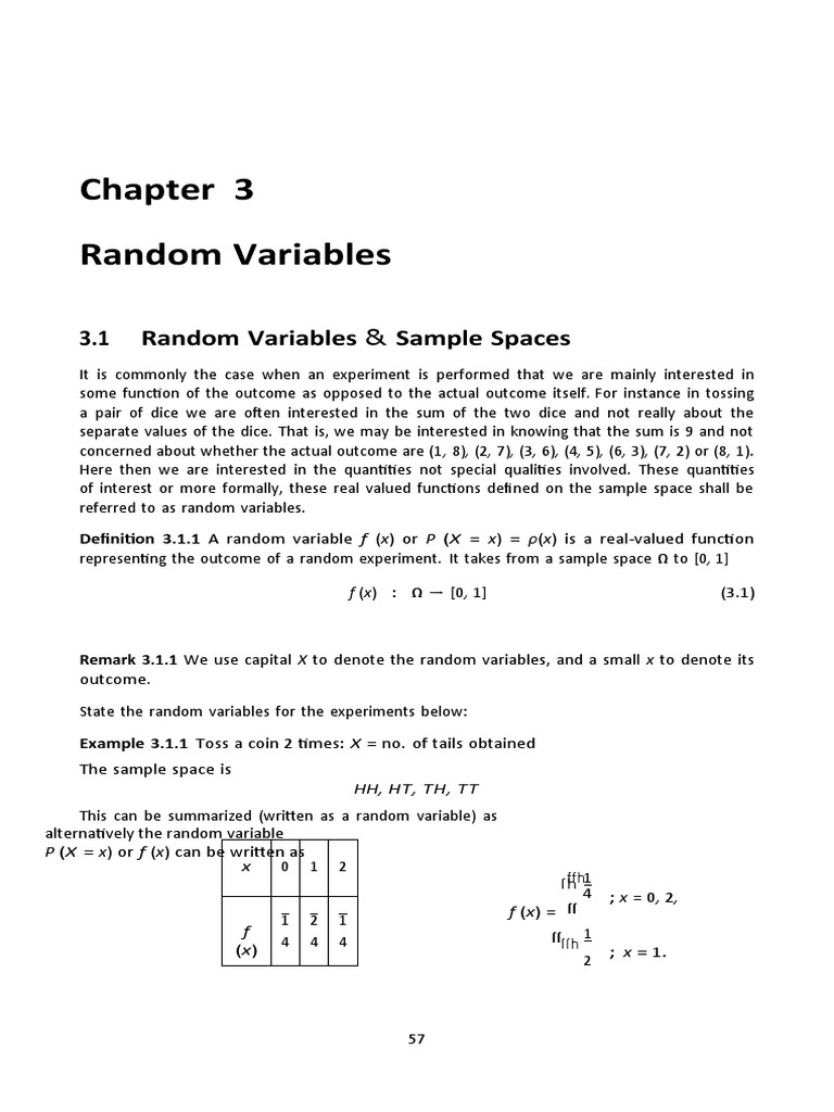 EPS - Chapter - 3 - Random Variables - JNN - OK | PDF | Probability ... EPS - Chapter - 3 - Random Variables - JNN - OK | PDF | Probability ...