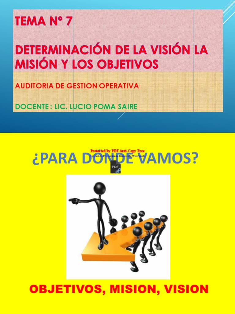 TEMA 7 MISION VISION OBJETIVOS Viacha | PDF