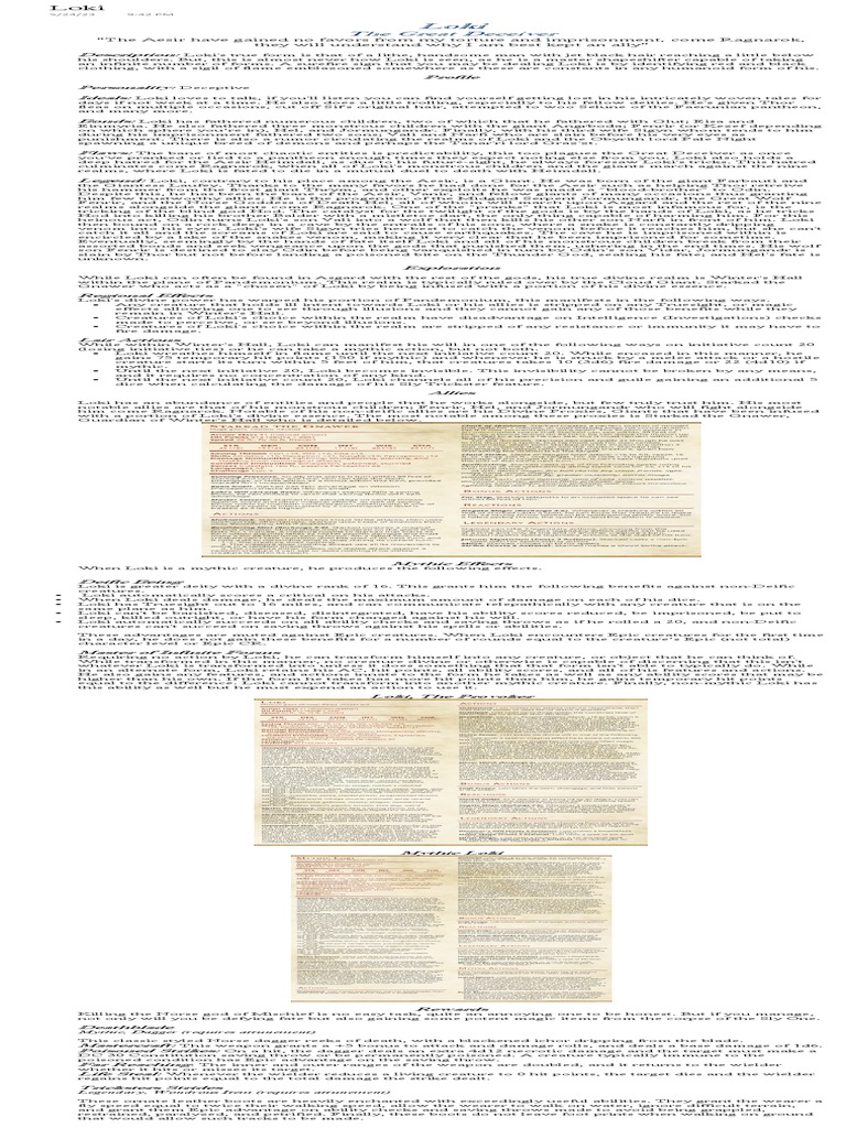 Loki | PDF | Loki | Æsir