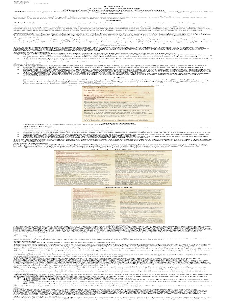 Odin | PDF | Odin | Æsir