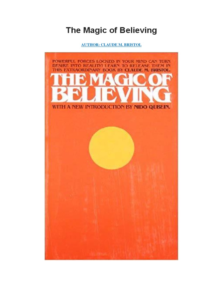 The Magic of Believing | PDF | Thought | Goal