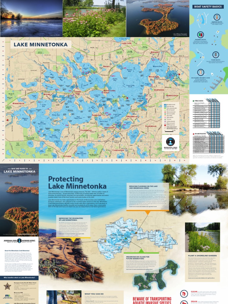 Lake Minnetonka Access and Depth Map | PDF | Storm Drain | Stormwater