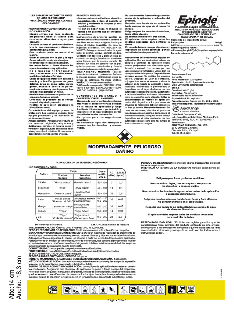 Epingle 10 Ec - Hi | PDF | Agua | Pesticida
