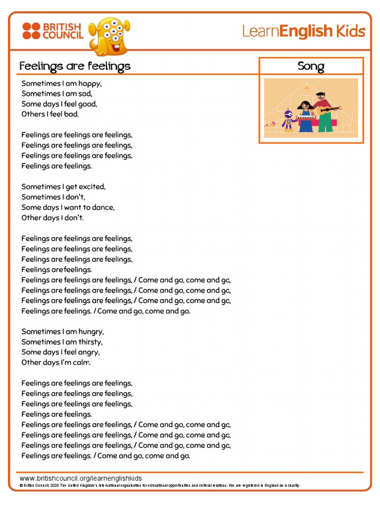 Kids' Feelings Song | PDF
