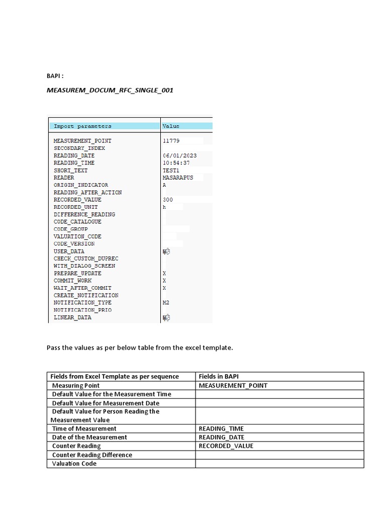 Bapi For Eng Hrs Upload | PDF