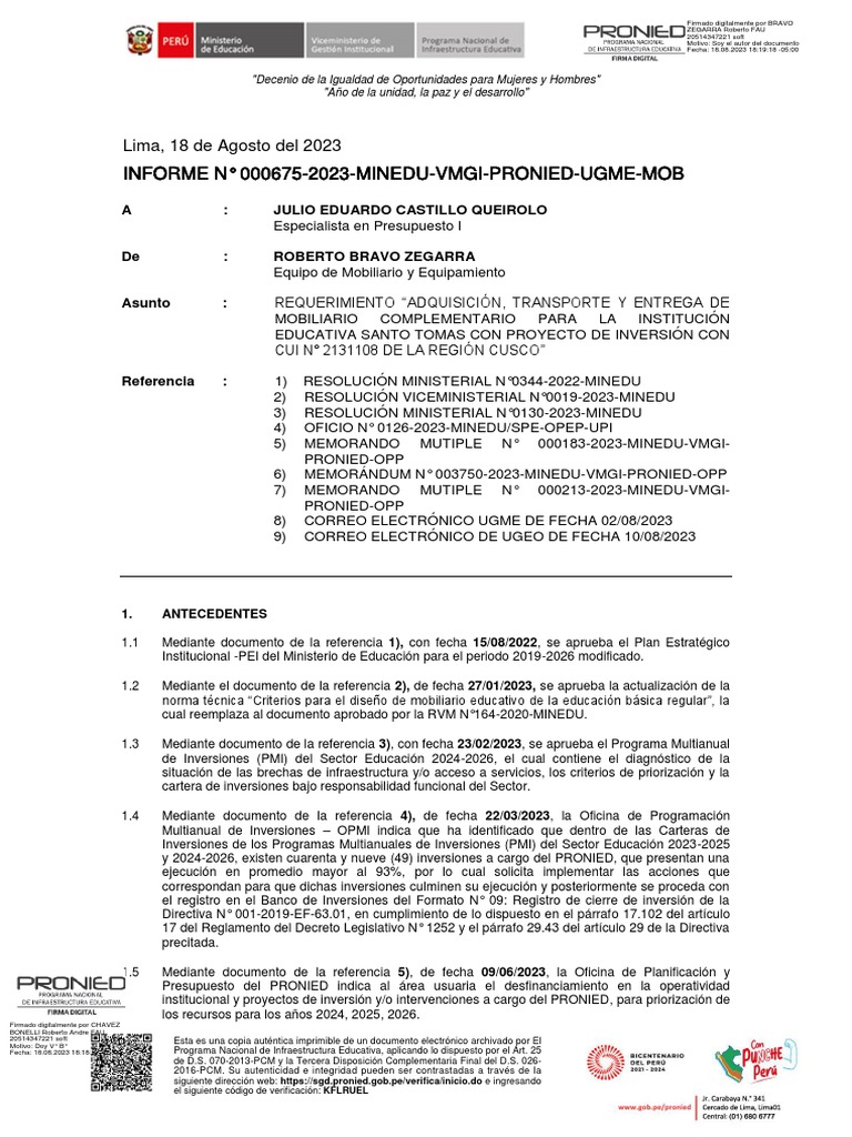 Informe-000675-2023-Minedu-Vmgi-Pronied-Ugme-Mob | PDF ...