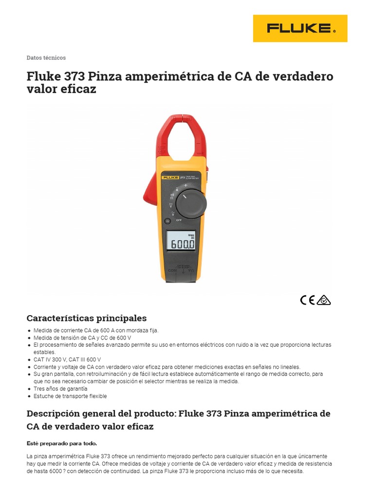 Multimetro Fluke | PDF | Resistencia Eléctrica y Conductancia | Ciencia ...