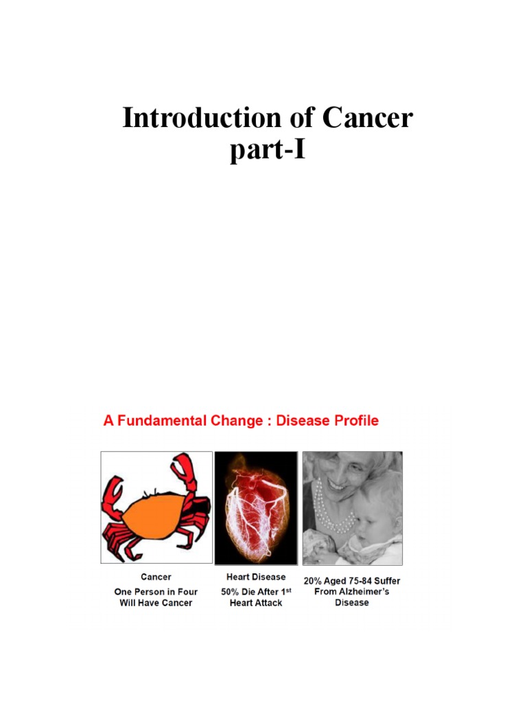 Lecture 1 Introduction-Cancer | PDF | Cancer | Carcinogen