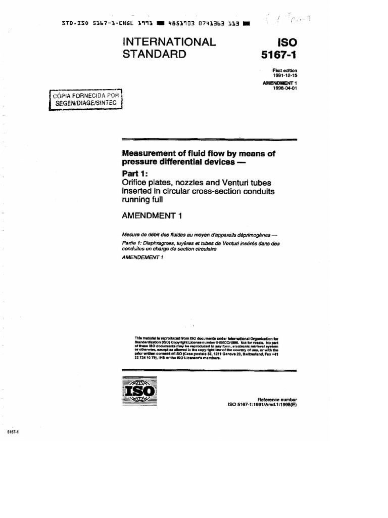 International Standard - Iso 5167-1 | PDF