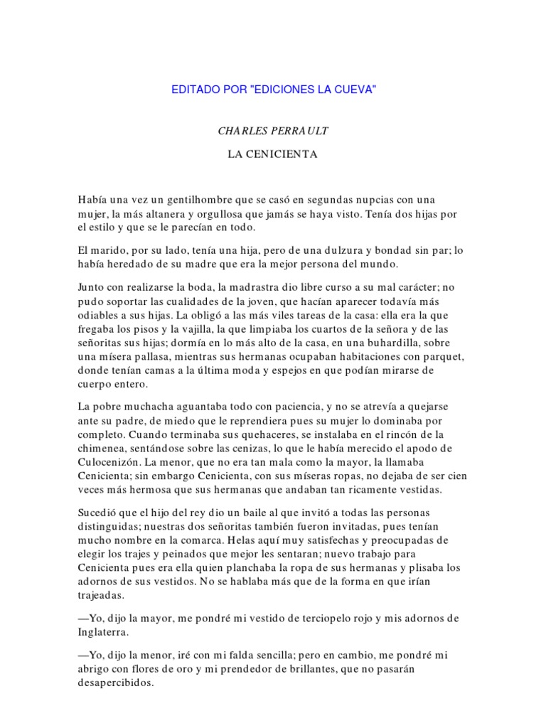 Cuento de Cenicienta: Resumen SEO | PDF