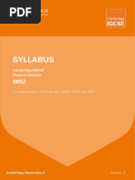 Combined Science 0653 2025 2027 | PDF | Chemistry | Physical Sciences