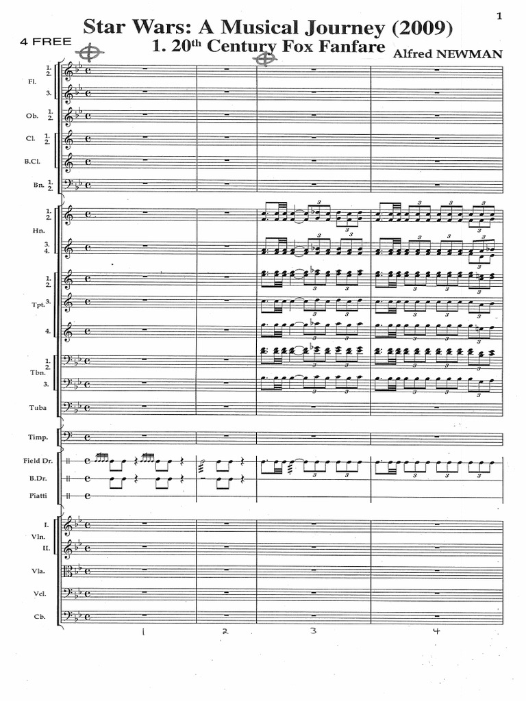 20th Century Fox Fanfare Score and Partspdf 4 PDF Free | PDF