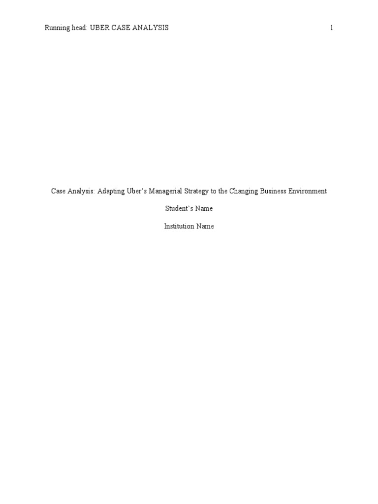 Uber Case Analysis | PDF | Marketing | Pricing
