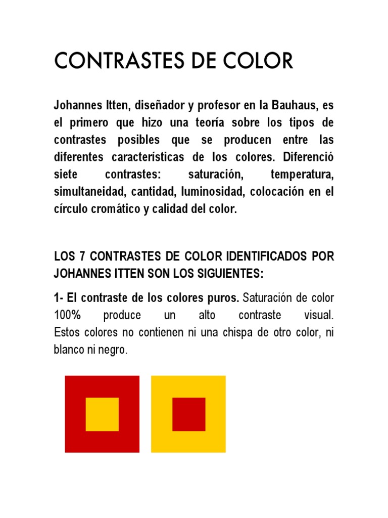 Contrastes de Color | PDF