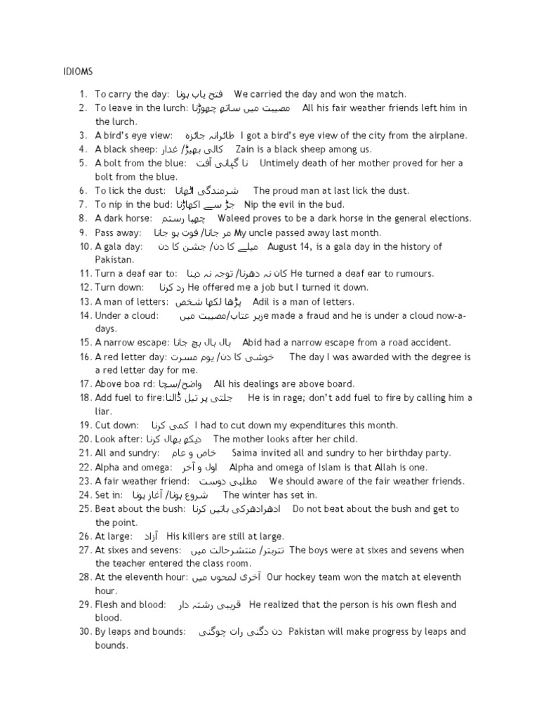 IDIOMS | PDF
