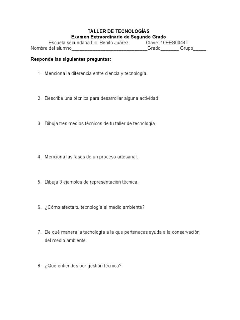 Taller de Tecnologías 2o Grado | PDF