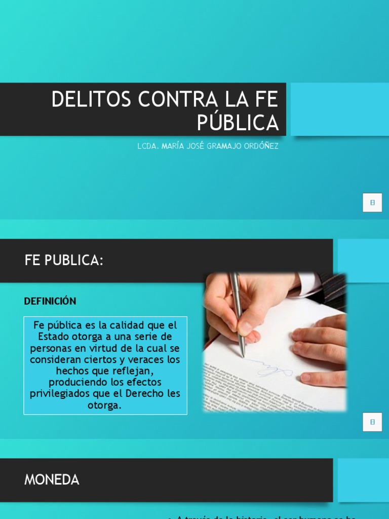 Delitos Contra La Fe Pública | PDF | Moneda | Dinero
