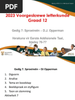 SPROEIREëN Werkkaarte | PDF