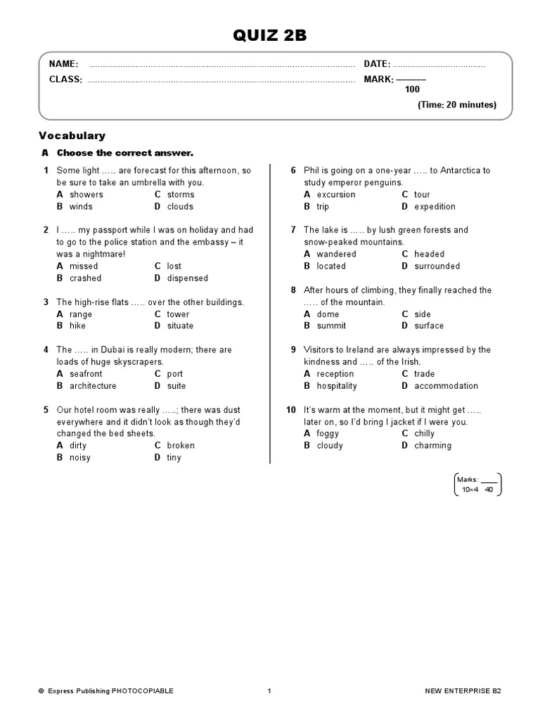 05 ENTERPRISE B2 NEW Quiz 02B | PDF