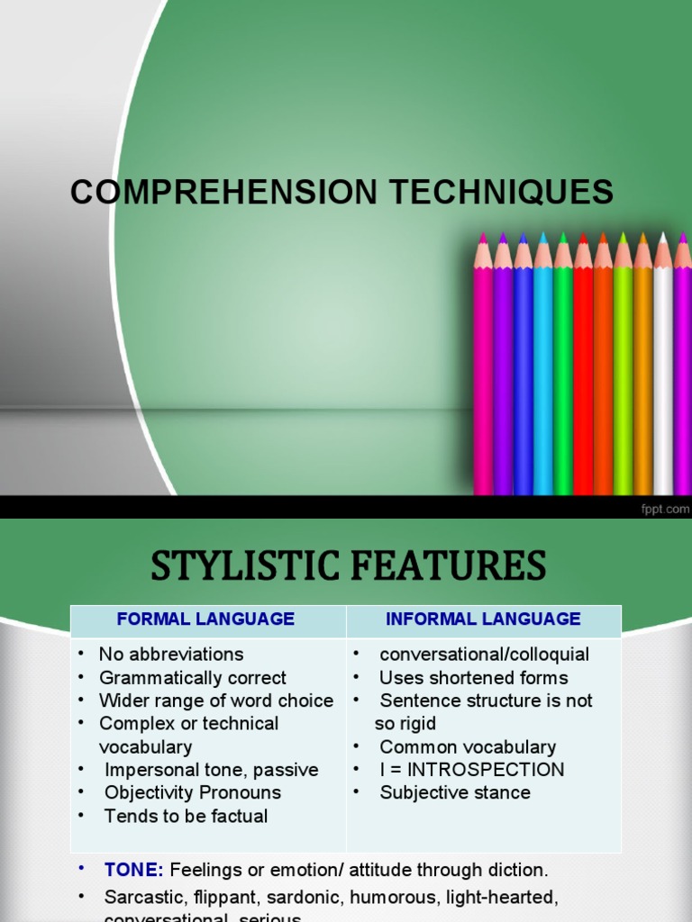Comprehension Techniques | PDF | Sentence (Linguistics) | Clause