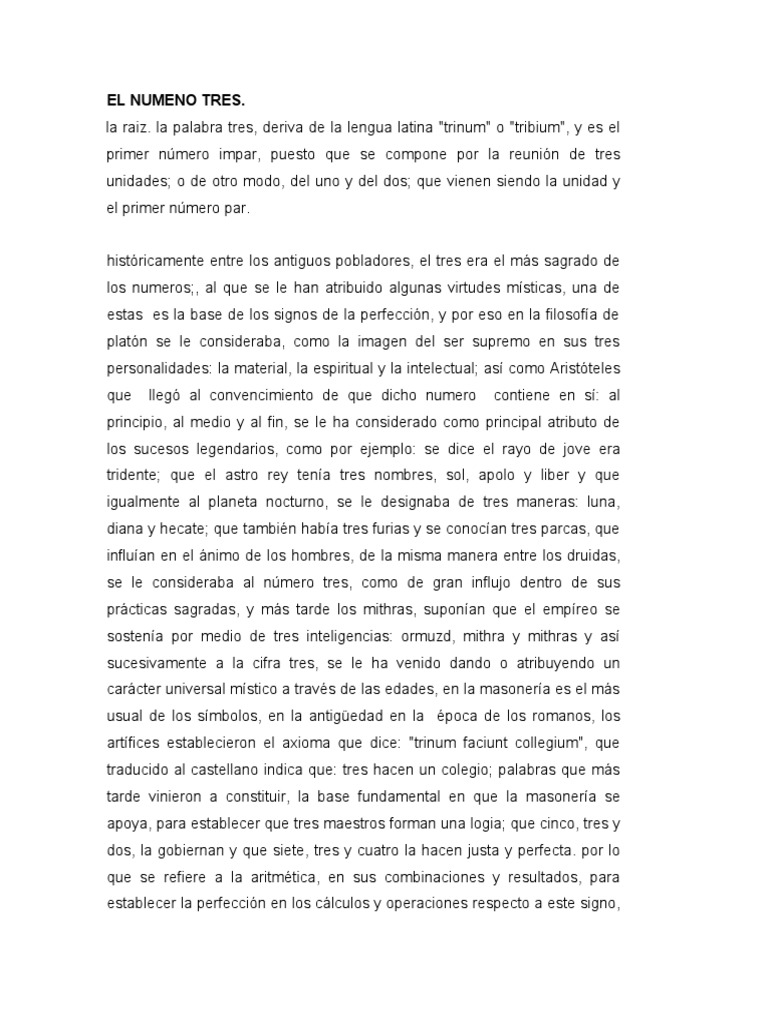 El Numeno Tres | PDF | Verdad | Masonería