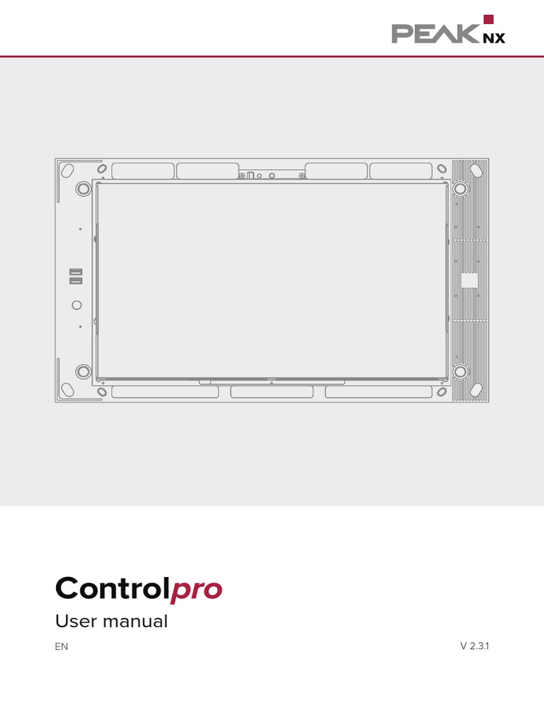 Controlpro Manual EN | PDF | Touchscreen | Usb