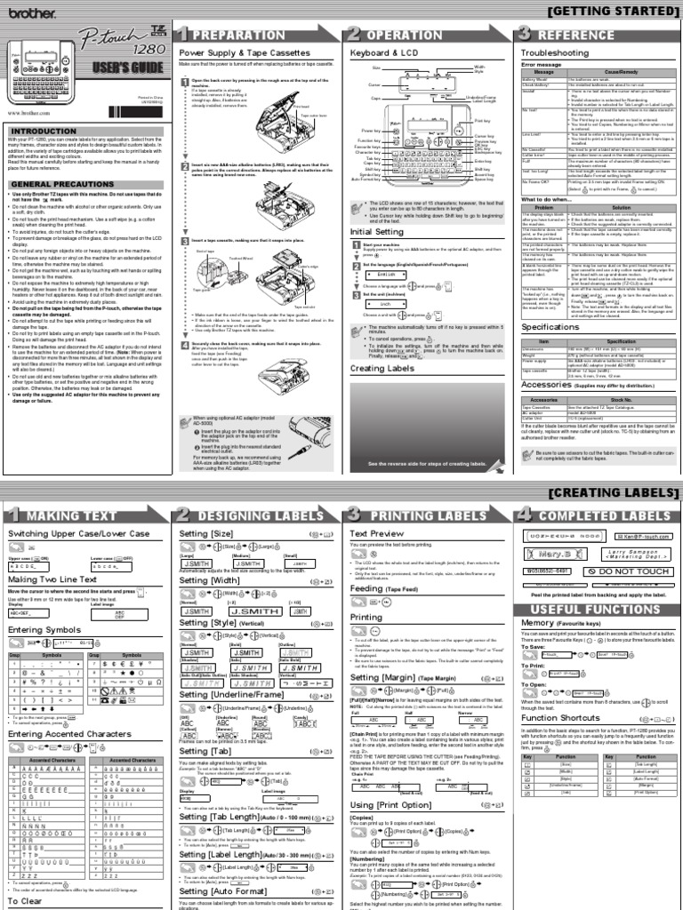 Label Printer Manual | Download Free PDF | Computer Keyboard | Ac Power Plugs And Sockets