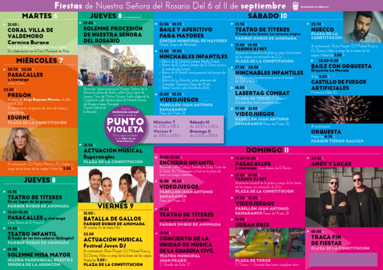 Programa de Fiestas Septiembre 2022 Valdemoro | PDF