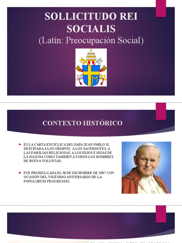 Encíclica Sollicitudo Rei Socialis | PDF | Justicia social | Iglesia ...