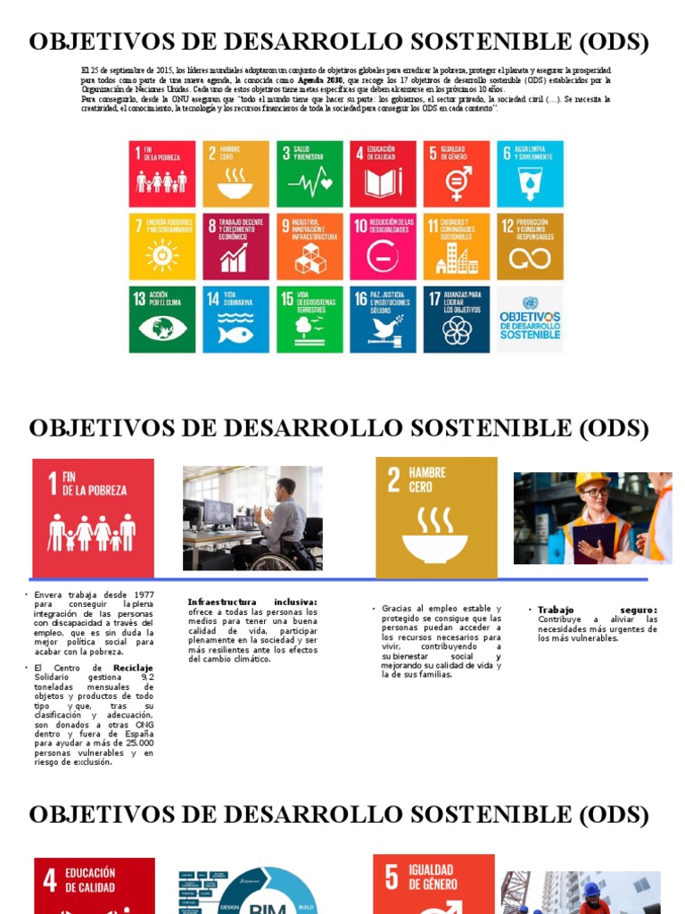 Objetivos de Desarrollo Sostenible (Ods) | PDF | Sustentabilidad | Desarrollo sostenible