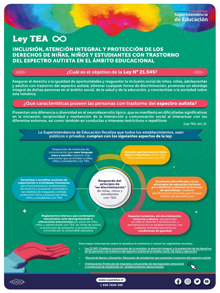 6 - Infografía Ley TEA | Descargar gratis PDF | Espectro autista ...