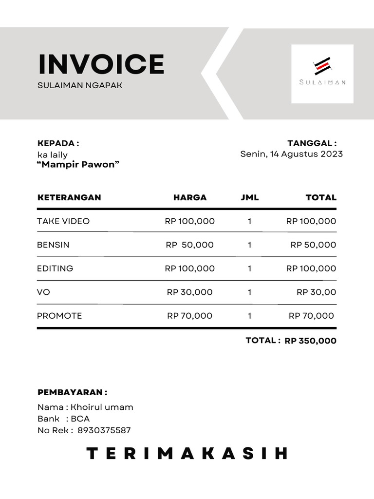 Invoice Mampir Pawon 14:8:23 | PDF