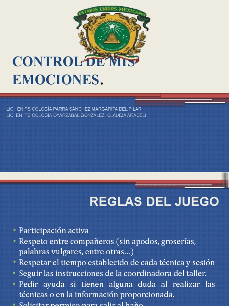 Control de Mis Emociones | PDF | Las emociones | Inteligencia emocional