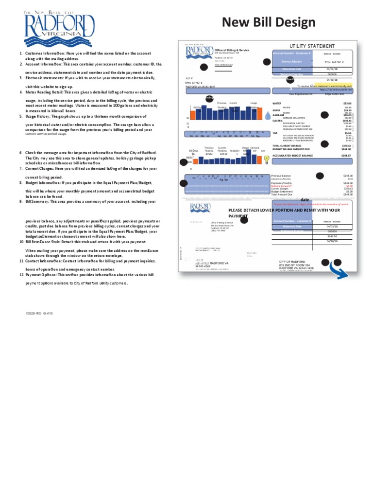 Radford Utility Bill Overview | PDF